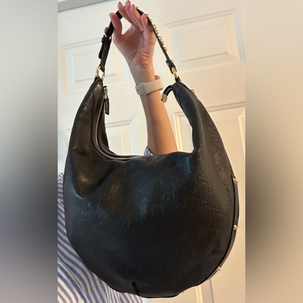 Gucci Interlocking, G Half Moon Shoulder Leather Bag … - Gem